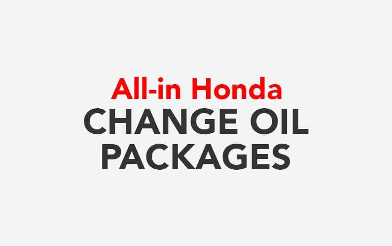 Honda Cars Philippines › All-in Honda Change Oil Packages